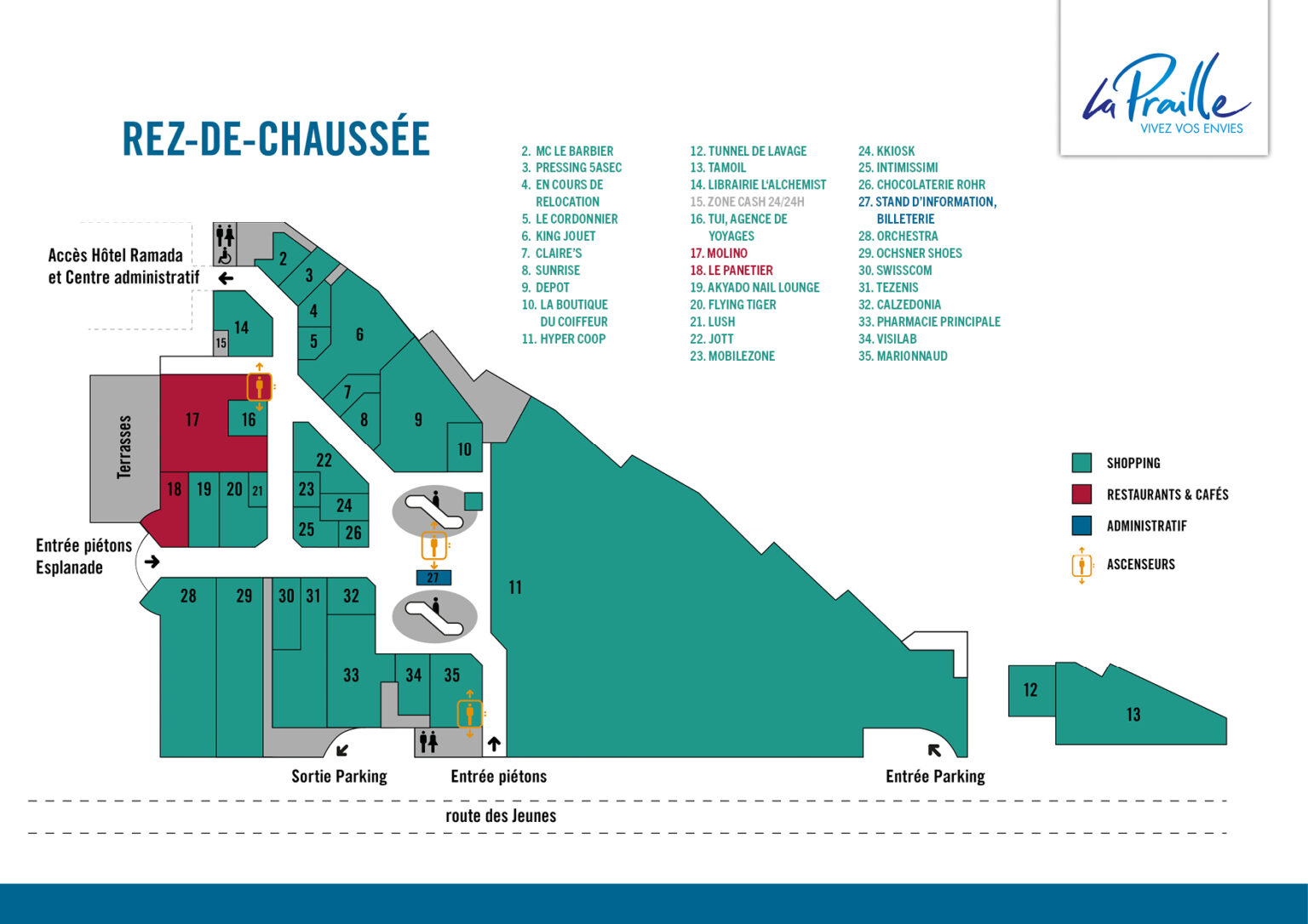 Plans du centre